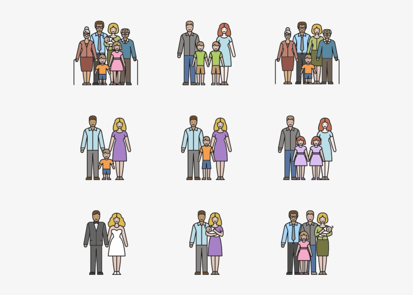 Linear Color Families - Flat Icon Family Transparent PNG - 600x564 ...
