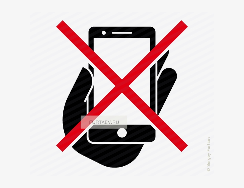 Download Vector Icon Of Crossed Out Smartphone In Hand - Crossed Out ...