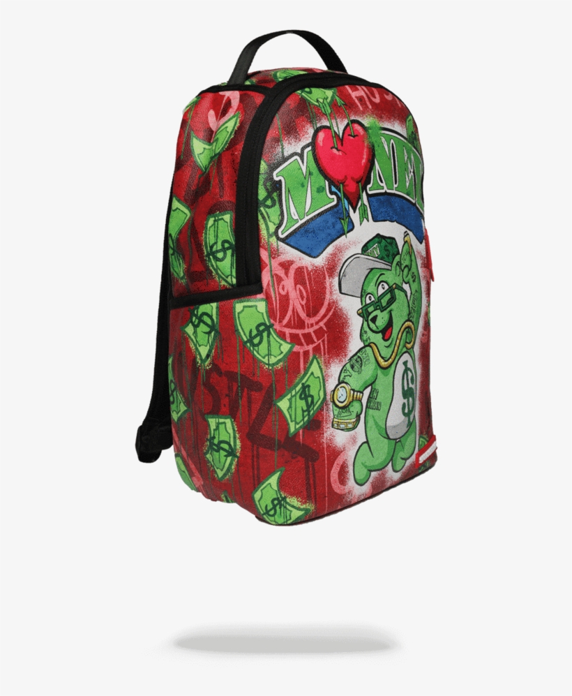 Sprayground Money Bear Raining Backpack - Garment Bag Transparent PNG ...