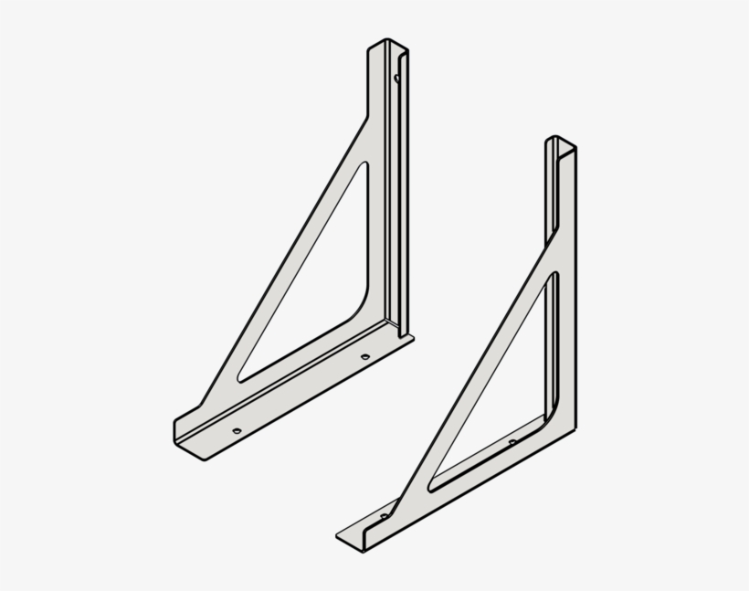 T81 Box Brackets, Frame Mount, Steel, Galvanized, Pair - Steel ...