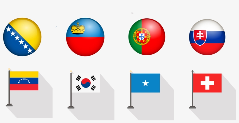 Best Country Flag Icons - Circle Transparent PNG - 1667x776 - Free ...