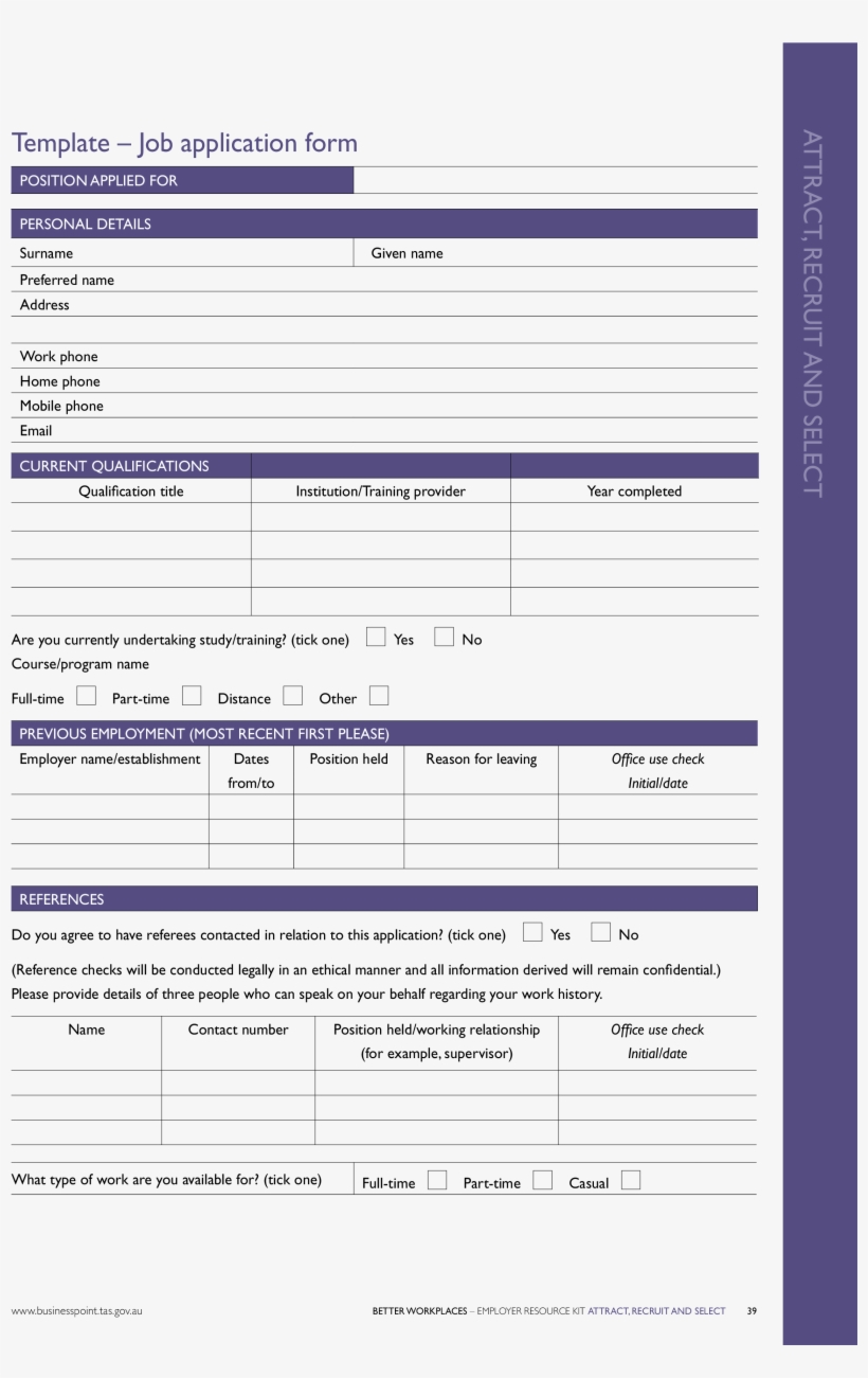 Application Form Template Word For Your Needs