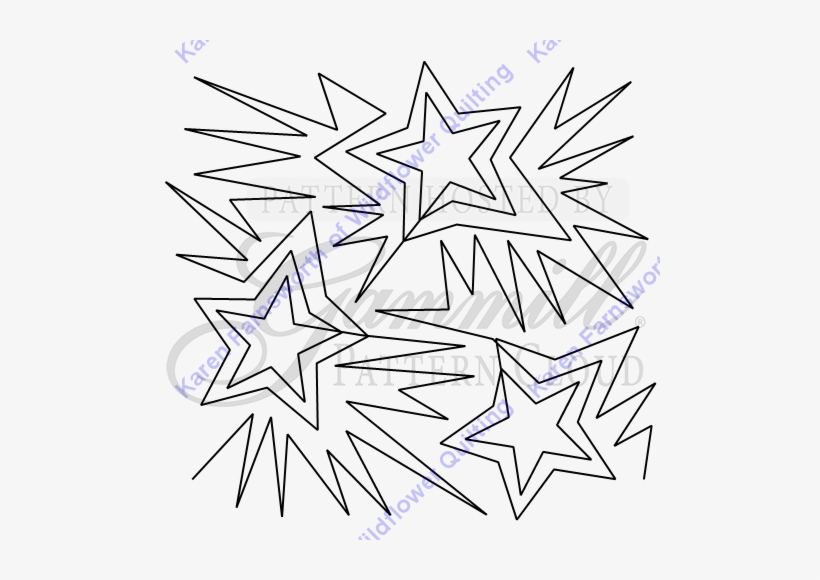 Exploding Stars E2e - Line Art Transparent PNG - 500x500 - Free ...
