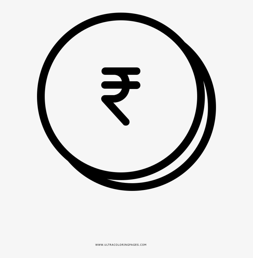 Rupee Coin Coloring Page - Circle Transparent PNG - 1000x1000 - Free ...