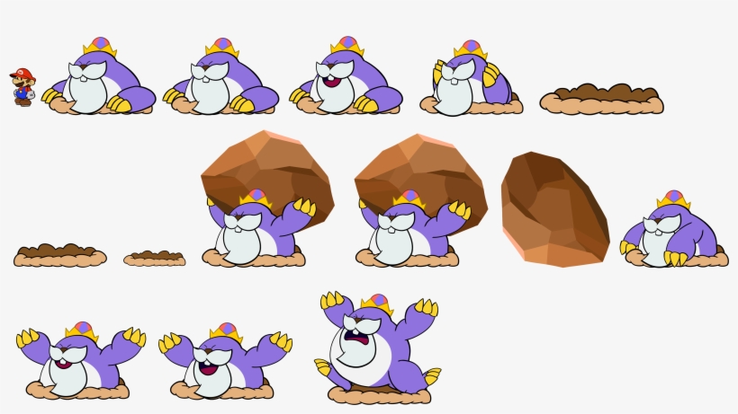 Click For Full Sized Image King Monty Mole 2 - Paper Mario Transparent PNG - 5401x2867 - Free ...