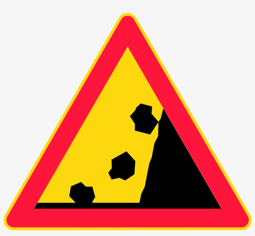 Finland Road Sign - Beware Falling Rocks Transparent PNG - 864x768 ...