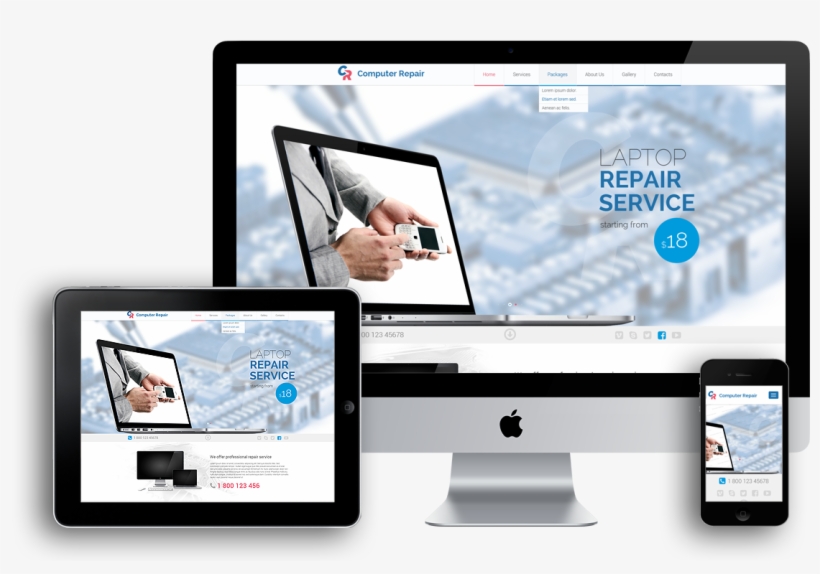 Computer Repair Mobile Responsive Bootstrap Template - Toynbee Hall ...