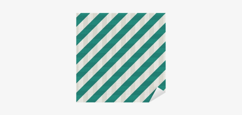 Seamless Retro Pattern With Diagonal Green Lines Sticker - Pattern ...