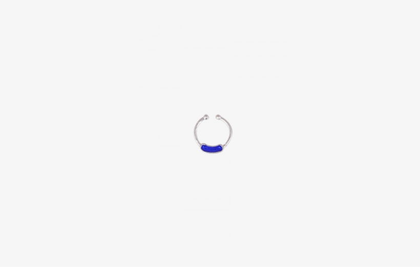 Download Blue Silver Plated Nose Ring, Nose Pin - Engagement Ring - HD ...