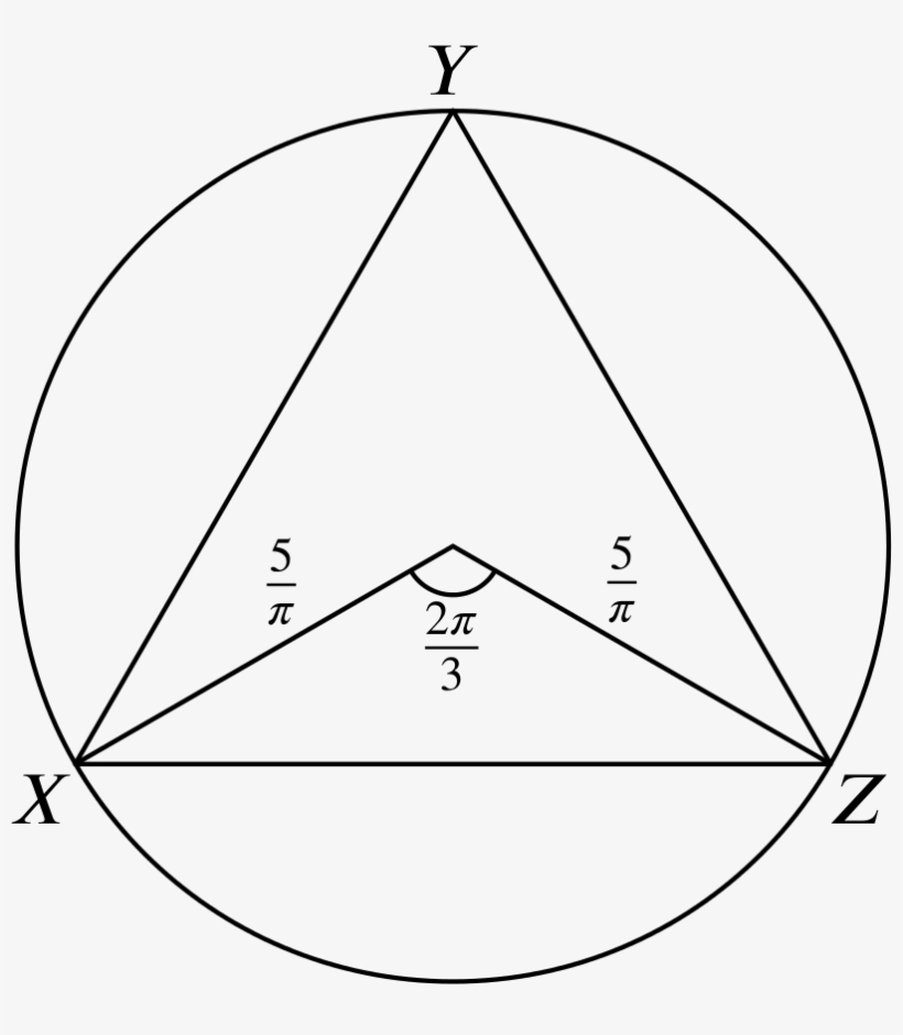 Circle With Equilateral Triangle Xyz Inscribed, And - Circle Transparent PNG - 804x860 - Free ...