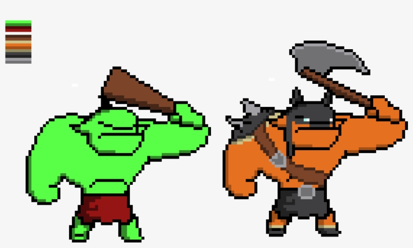 Orc And Smorc Orc - Pixel Art Orc Transparent PNG - 1470x780 - Free ...