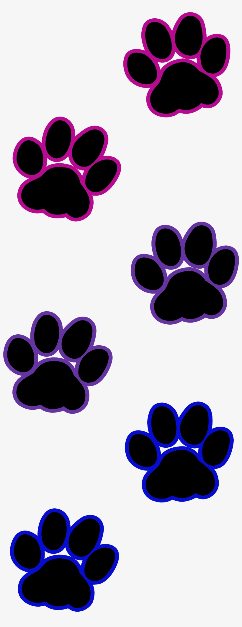 Cat Paw Print Bisexual - Cat Paws Print Purple Transparent PNG ...