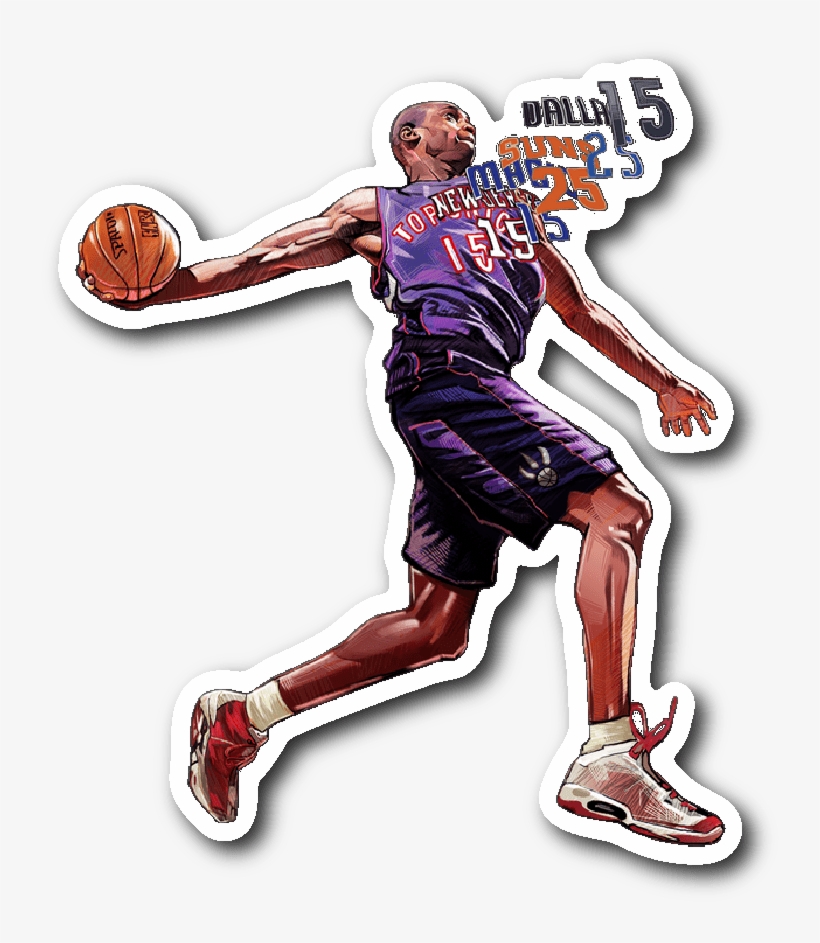 Sticker Vince Carter Over The Years Vinyl Sticker - Vince Carter ...