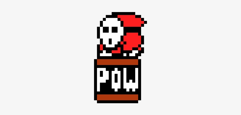 Download Shyguy - Pow Block Mario Pixel Art - HD Transparent PNG ...