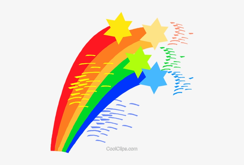 Rainbows With Stars Royalty Free Vector Clip Art Illustration ...