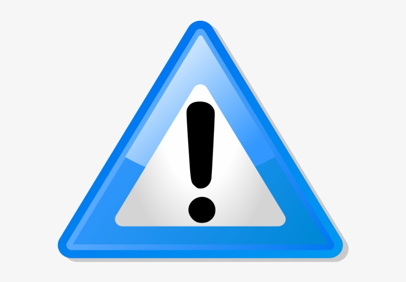 600px-warning Sign Blue Setting White - Blue Important Transparent PNG ...
