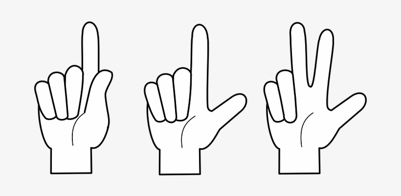 Counting Fingers First Hand One Second Thi - One Two Three Fingers ...