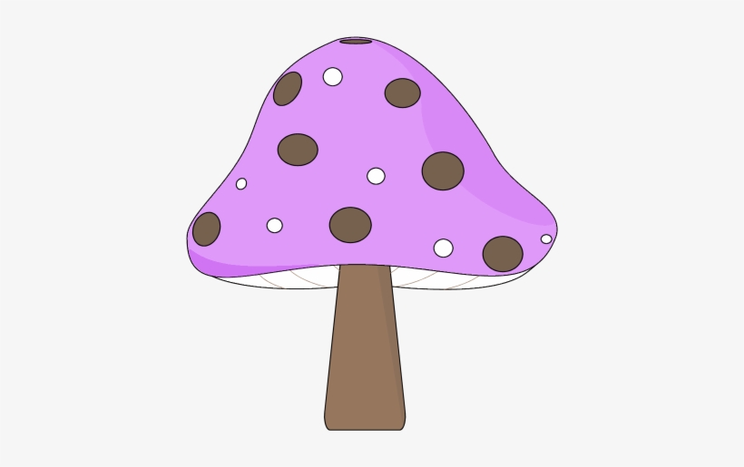 Mushroom Clipart Purple Mushroom - Mushroom Purple Cartoon Transparent ...