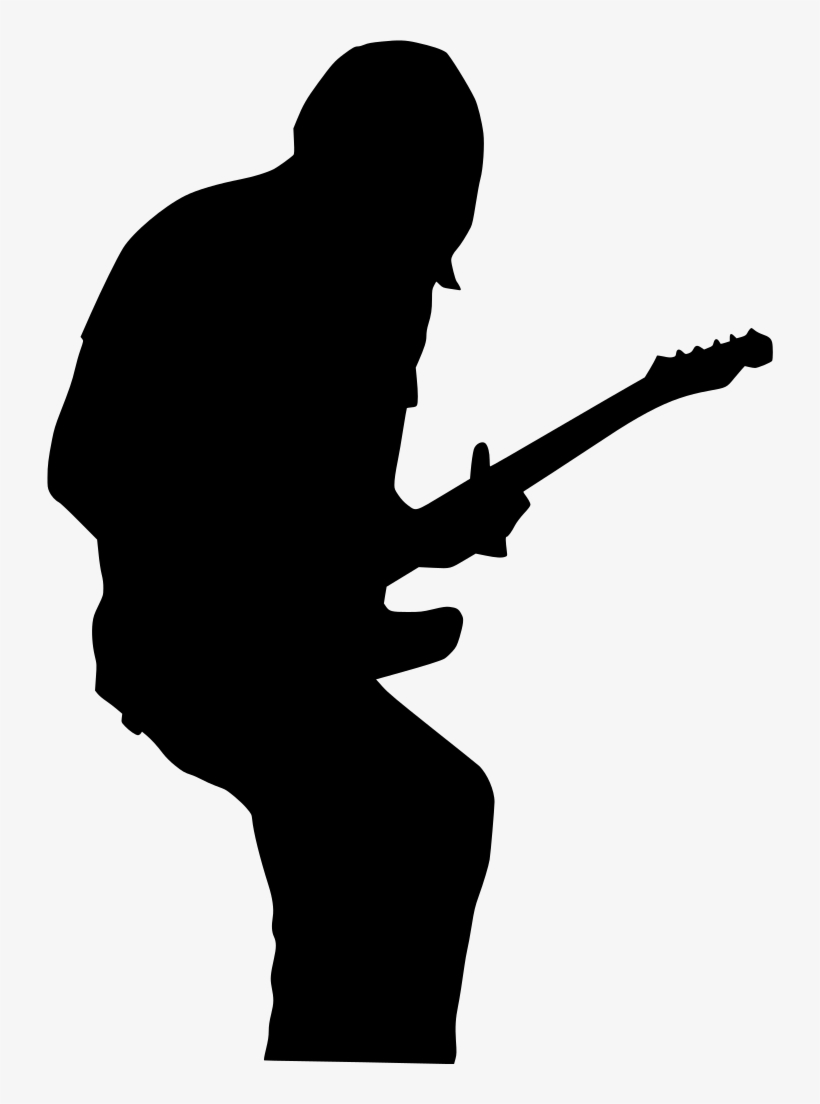 Download Svg Free Library Black Silhouette Guitarist Panda Free ...