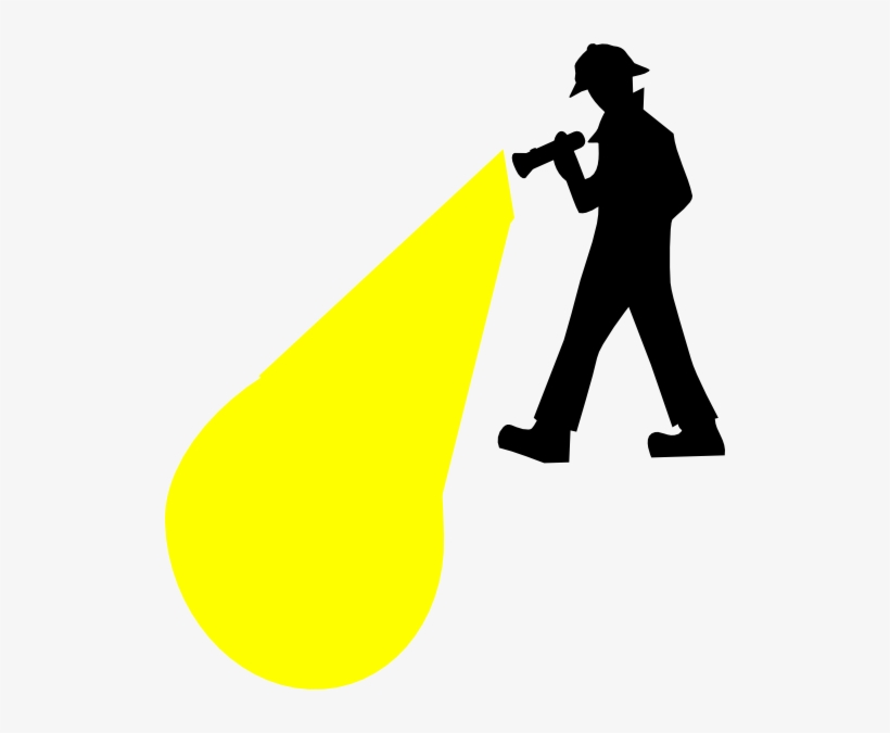 Man With Flashlight Clipart Png