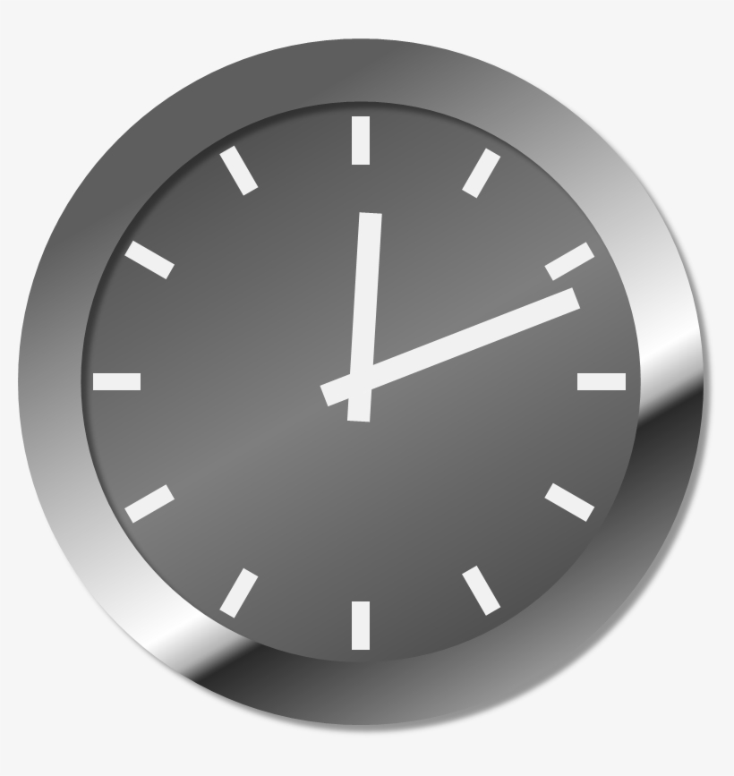 This Version Uses Rectangular Hands And A Numberless - Numberless Clock ...