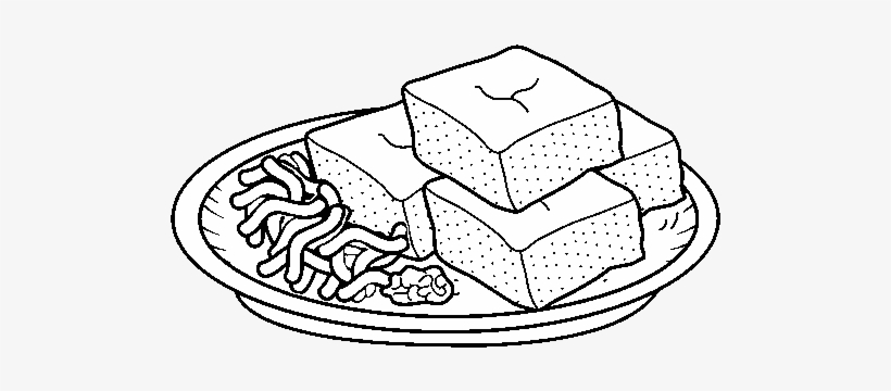 Tofu With Vegetables Coloring Page - Tofu Para Colorear Transparent PNG ...