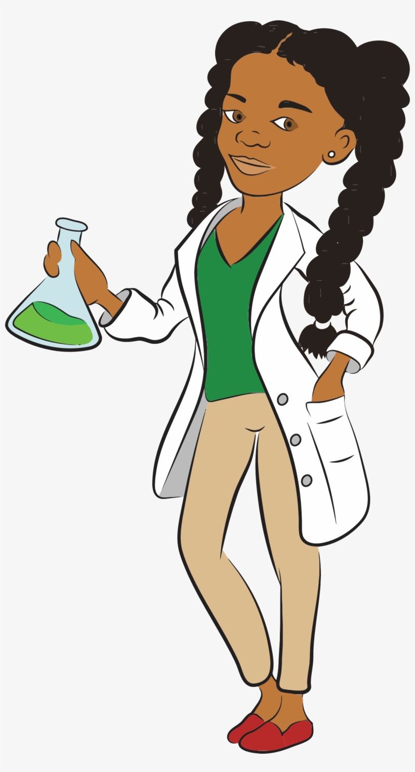 Download Big Image - Black Female Scientist Cartoon - HD Transparent ...