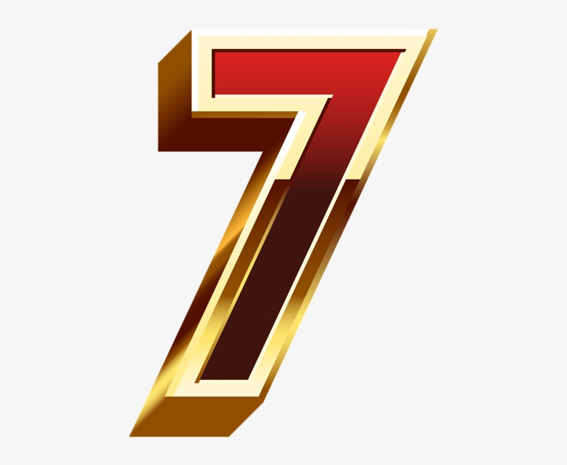Seven Gold Red Number Png Clip Art - Clip Art Transparent PNG - 456x600 ...