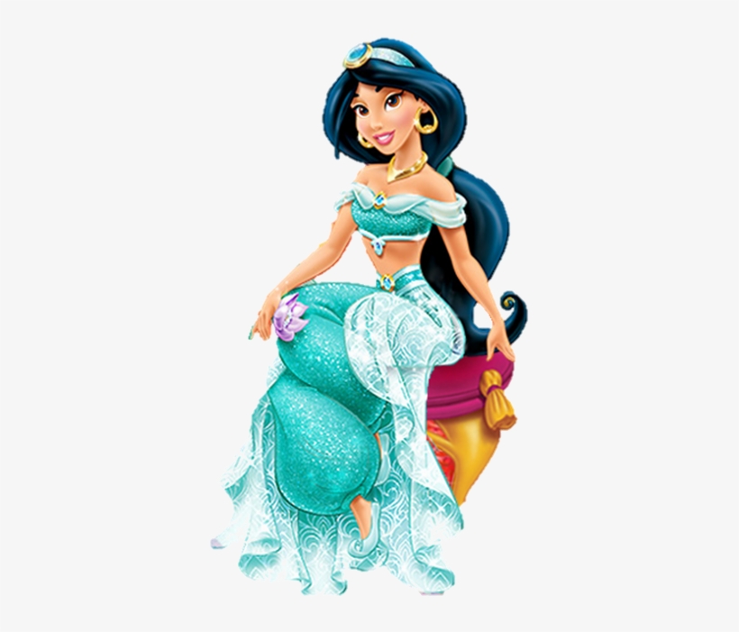 Jasmine Sitting - Princesa Jasmine Disney Png Transparent PNG - 388x656 ...