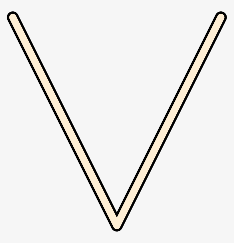 V - Thin Arrow White Down Transparent PNG - 771x771 - Free Download on ...