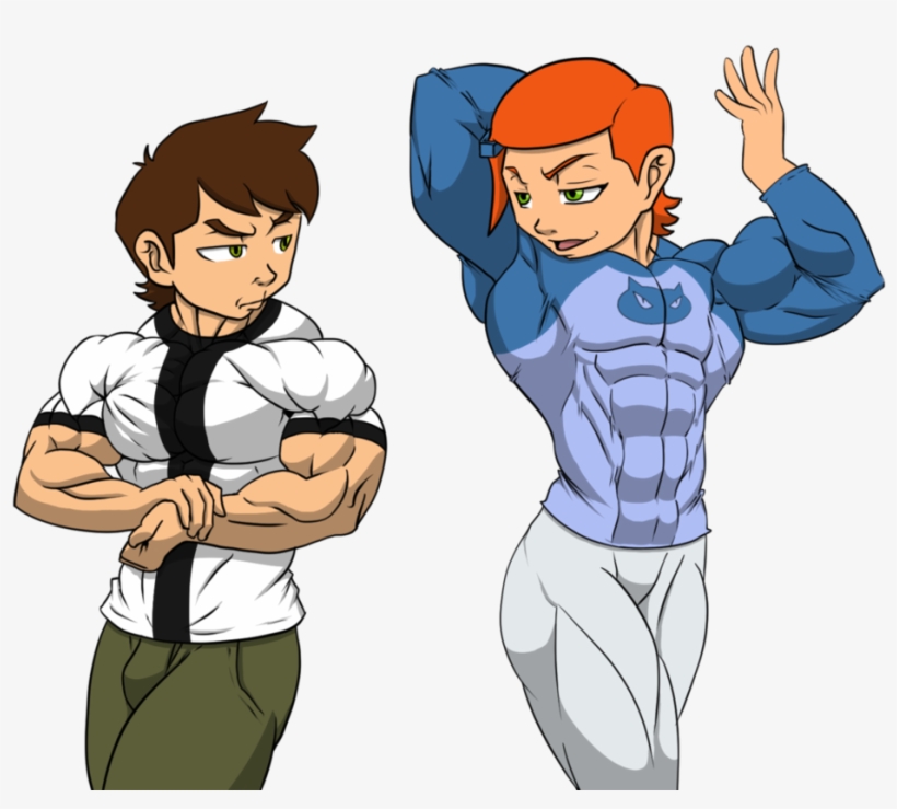 Muscle Ben And Gwen By Astaroth90-d9ynfg1 - Ben 10 Muscle Gwen ...