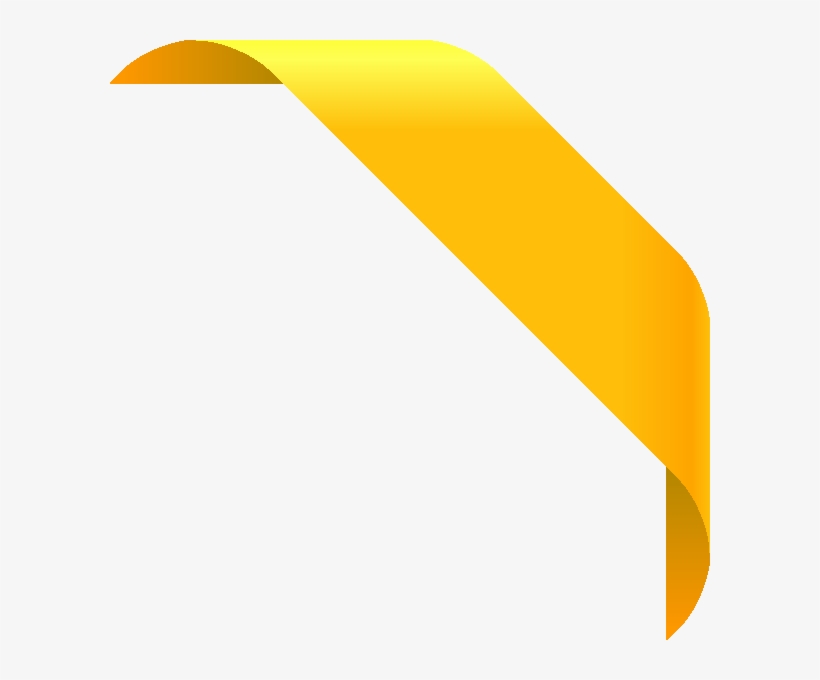 Yellow Ribbon Free Png Image - Yellow Corner Ribbon Png Transparent PNG ...