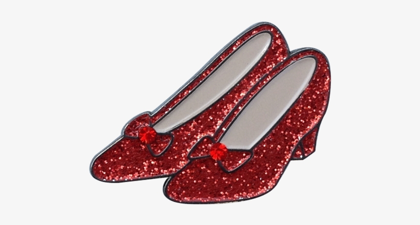 Ruby Slippers Ball Marker & Hat Clip - Transparent Cartoon Ruby ...