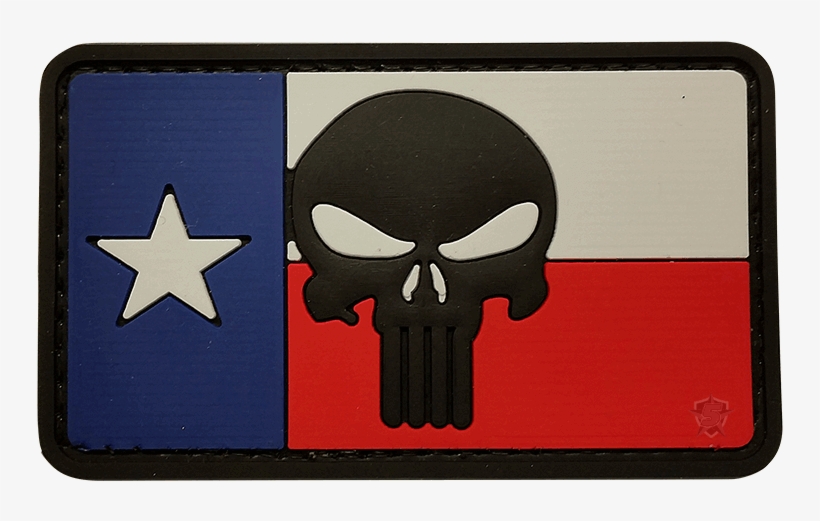 Punisher Texas Flag Morale Patch - Punisher Skull Texas Flag ...
