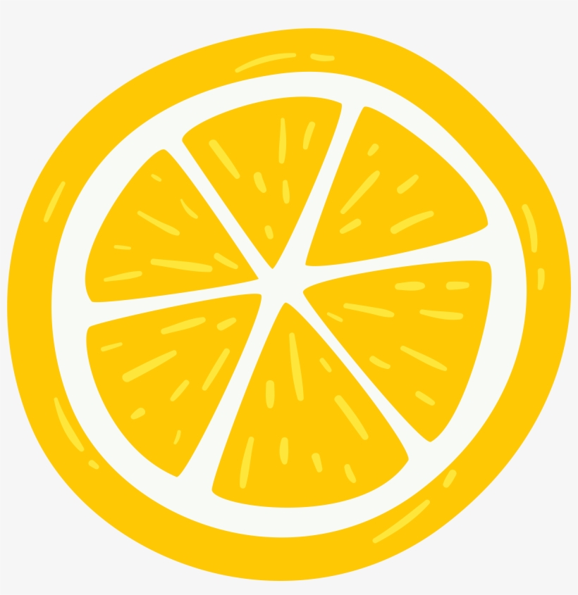Hand Drawn Cartoon Flat Lemon Decorative - Cartoon Transparent PNG ...