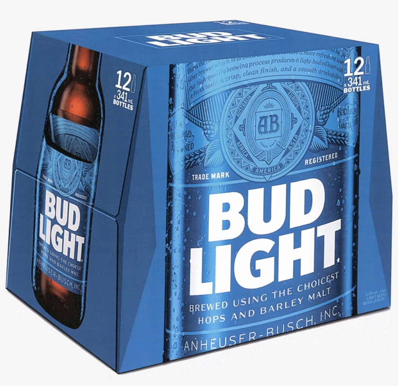 Bud Light - Bud Light Beer - 12 Pack, 12 Fl Oz Bottles Transparent PNG ...