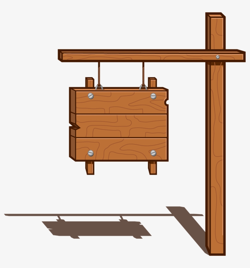 Download Null - Cartel De Madera Animado - HD Transparent PNG - NicePNG.com