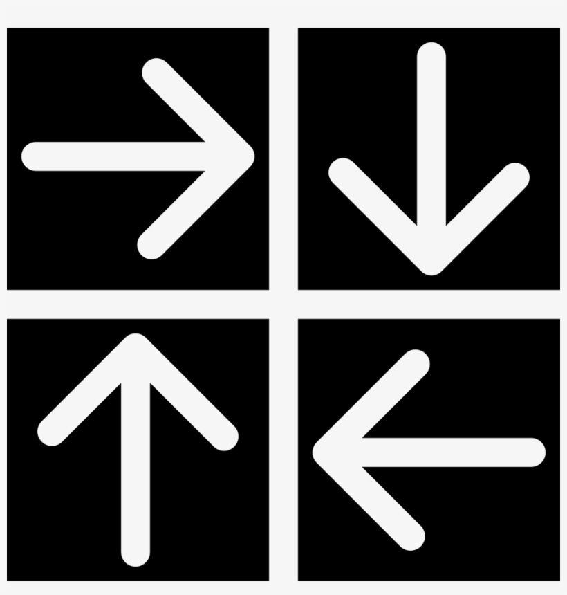 Four Arrows Squares In Different Directions Comments - Sign Transparent ...