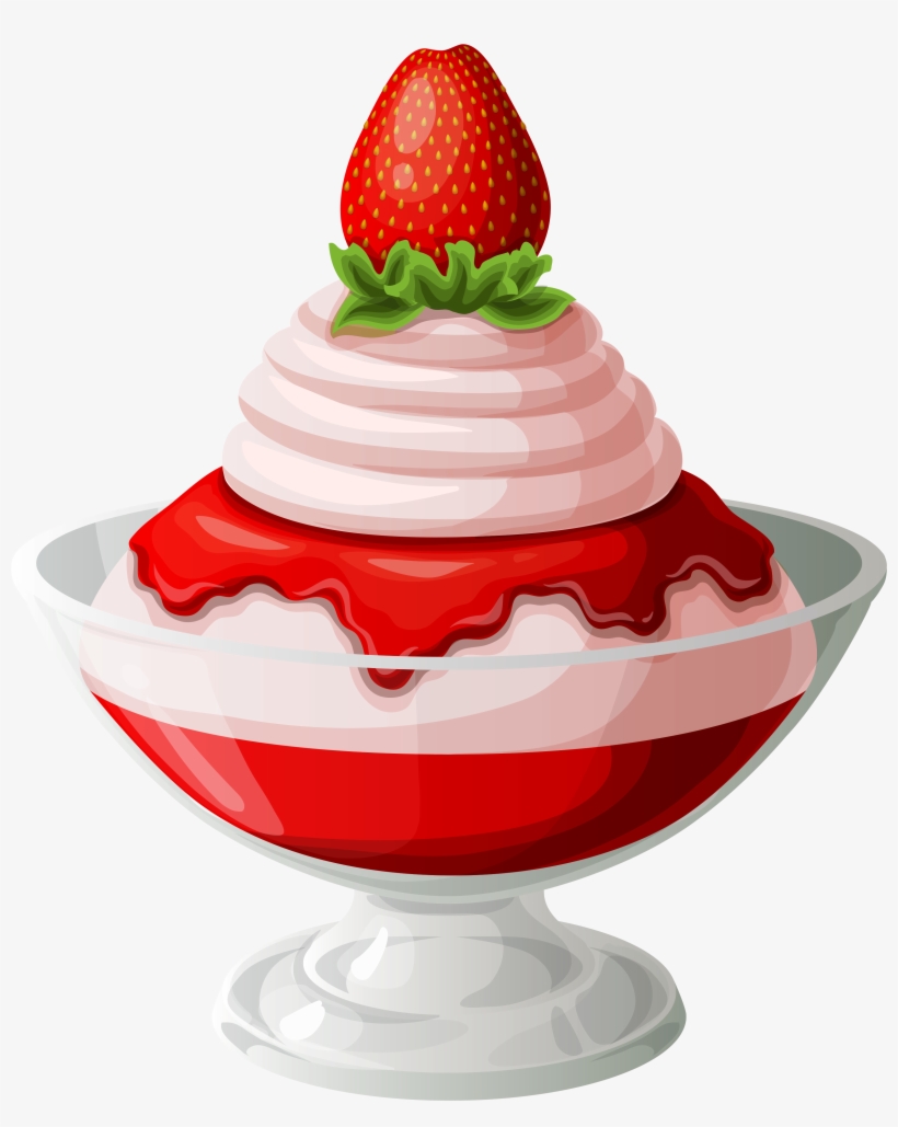 Free Clipart Strawberries And Cream Transparent PNG - 518x600 - Free ...