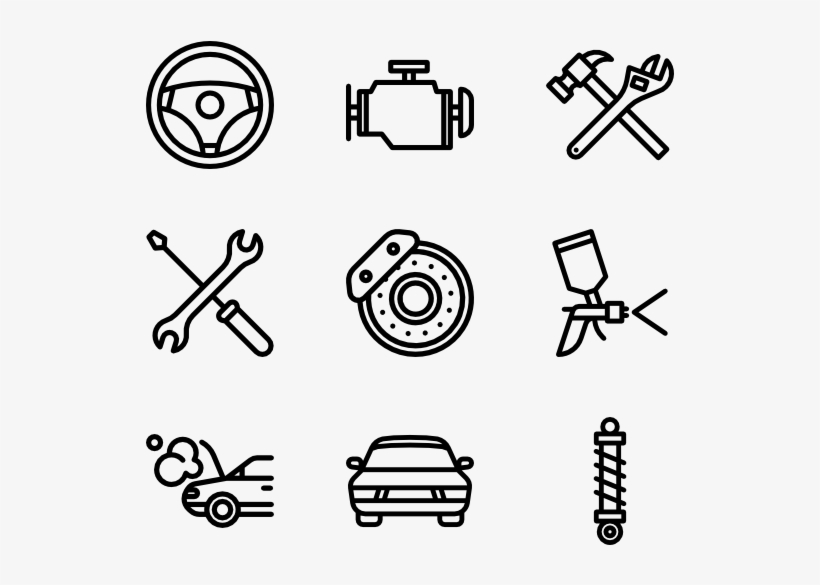 Car Repair 50 Icons - Lab Icons Transparent PNG - 600x564 - Free ...