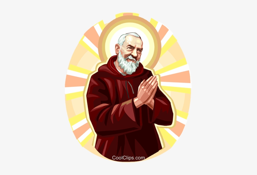 Saint Pio Of Pietrelcina Royalty Free Vector Clip Art - Padre Pio ...