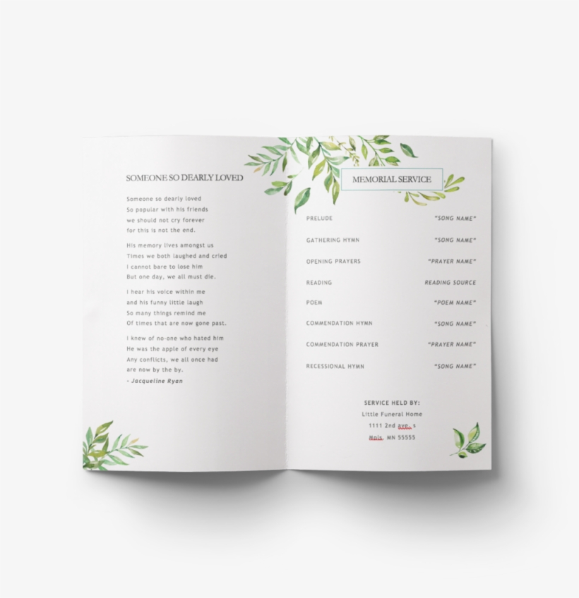 Green Leafy Program Template Transparent PNG - 1000x1000 - Free ...