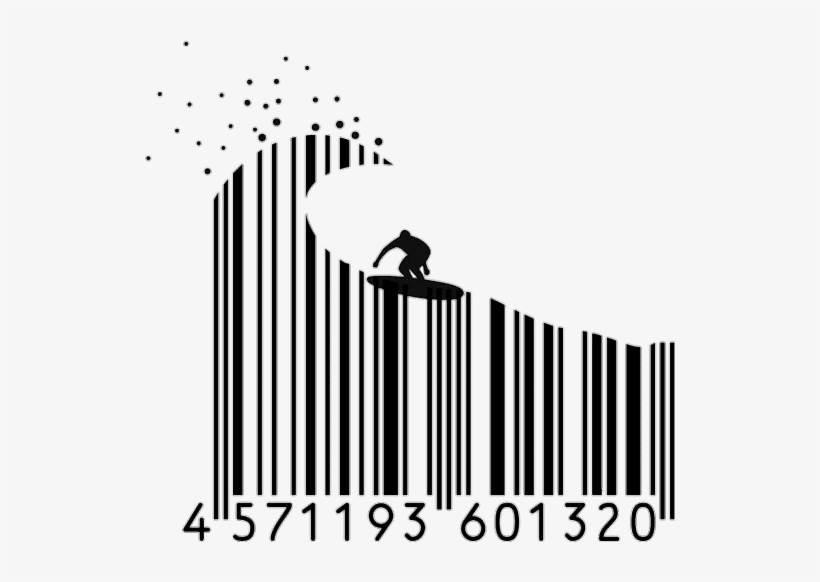 Codigo De Barras Surf Surfer Codigo - Barcode Design Transparent PNG ...