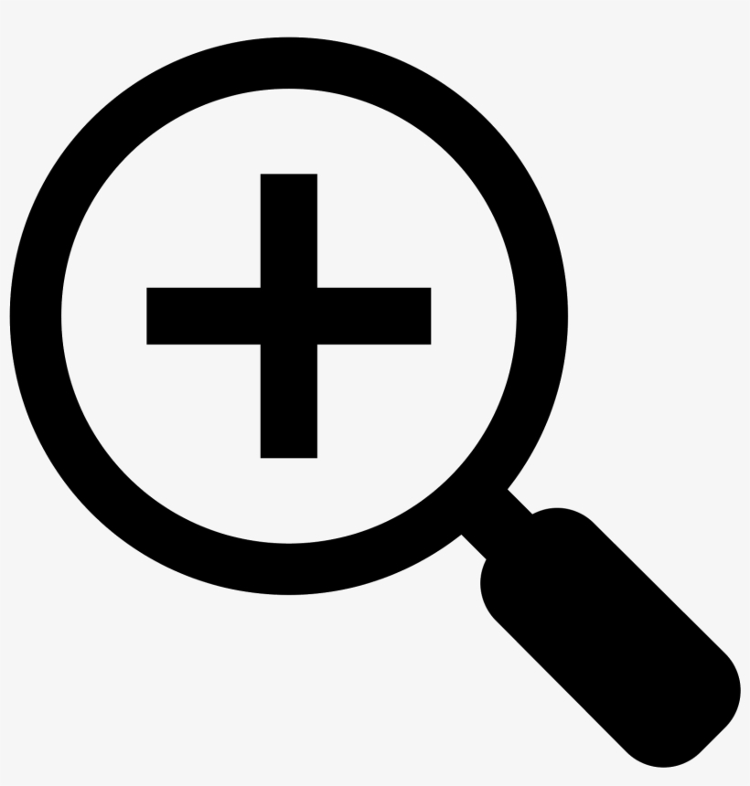 The Icon Is A Magnifying Class With A Cross, Or Plus - Zoom In Icon Png ...