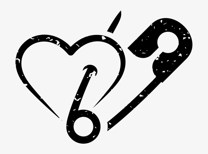Handmade Heart With Safety Pin - Safety Pin Transparent PNG - 700x544 ...