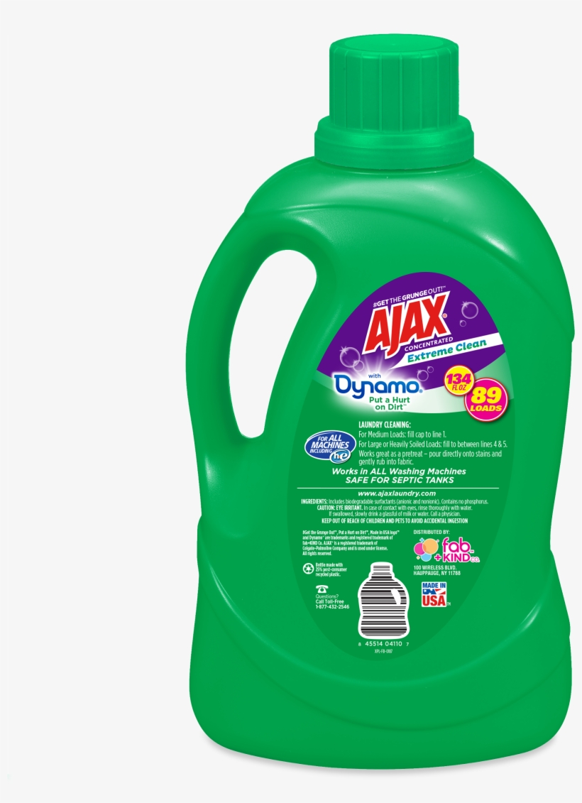 Ajax Laundry Extreme Clean Liquid Laundry Detergent Transparent PNG ...