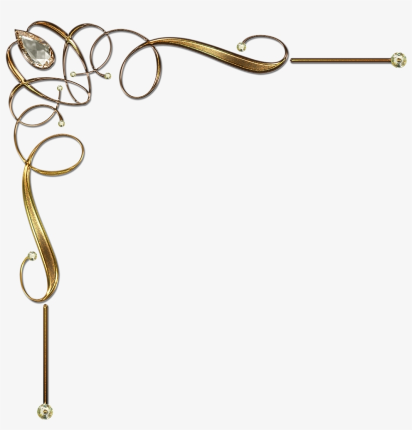 Fancy Gold Corner Borders Png