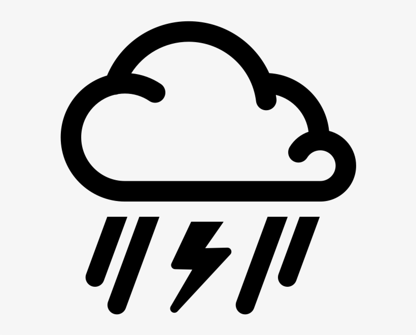 Simple Weather Icons2 Mixed Rain And Thunderstorms - Weather Icons ...