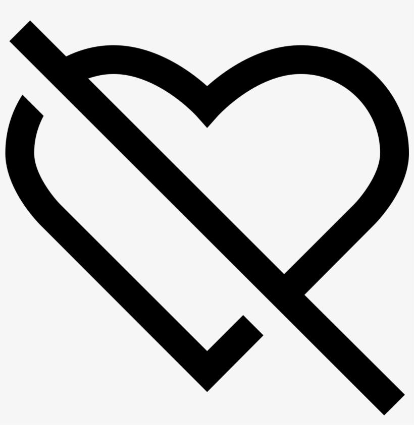 A Dislike Icon Is Represented With A Broken Heart - Icon Transparent ...