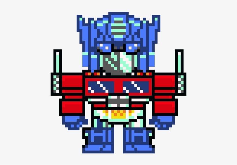 Autobot Pixel Art Transformers Optimus Prime Transparent Png | My XXX ...